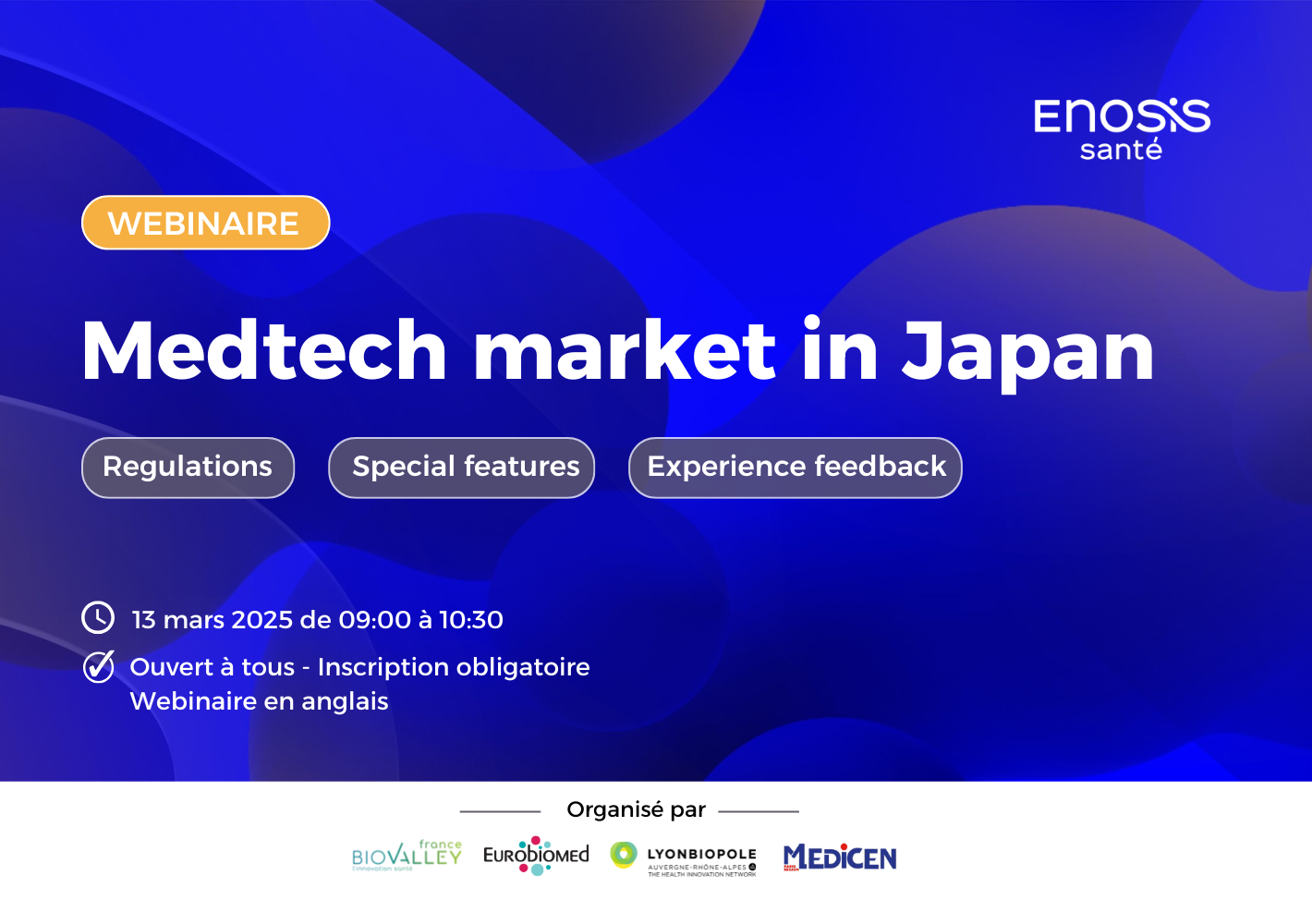 Webinaire : Medtech market in Japan | 13 mars 2025 - Enosis Santé